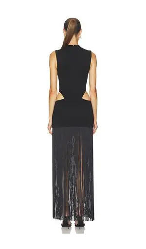 Nbd Shabana Maxi Dress With Fringed Hem