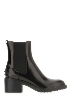 TOD'S Leather Chelsea Boots With Block Heel - Multicolor