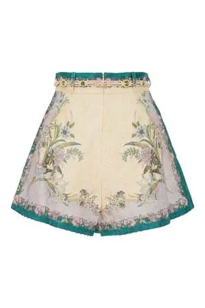 Zimmermann Printed Belted Shorts - Multicolor