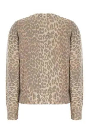 GANNI Leopard Print Tiger Graphic Knitwear - Multicolor