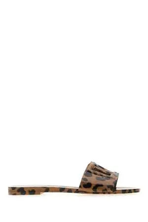 Dolce & Gabbana Leopard Print Slides - Multicolor