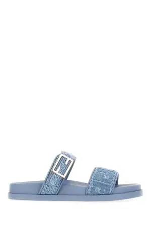 Fendi Embossed Slip-on Slippers - Multicolor