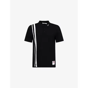 J. Lindeberg 30y Wallis Woven-knit Polo T-shirt - Black