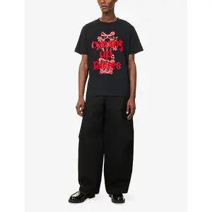 Simone Rocha Coming Up Roses Cotton T-shirt