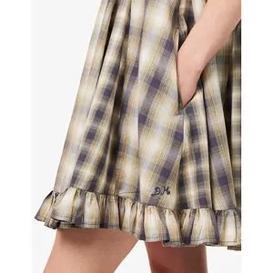 DAMSON MADDER Sabina Check Mini Cotton Mini Dress