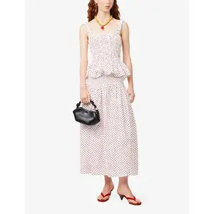 DAMSON MADDER Raphi Cami Polka-dot Cotton Top