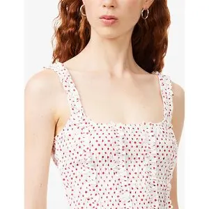 DAMSON MADDER Raphi Cami Polka-dot Cotton Top