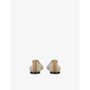Dear Frances Balla Crystal Mesh Ballet Flats