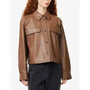 Max Mara Boxy-fit Leather Jacket
