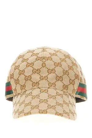 Gucci Monogrammed Baseball Cap With Stripe Detail - Multicolor