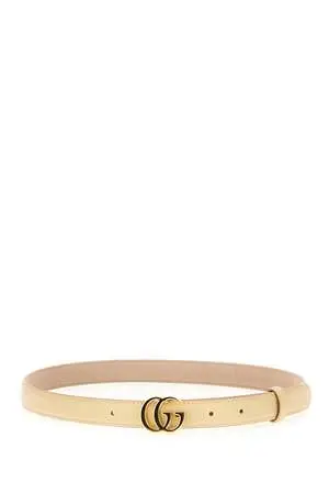 Gucci Leather Belt With Double G Buckle - Multicolor