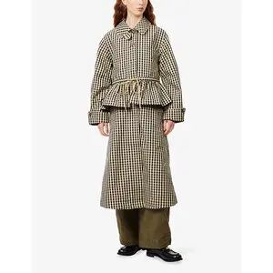 DAMSON MADDER Myrtle Gingham-print Cotton-blend Trench