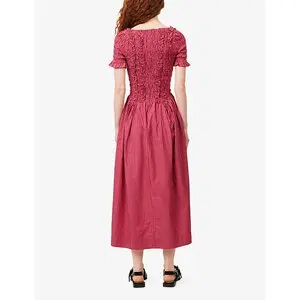 DAMSON MADDER Raphaela Ruffle Cotton Midi Dress