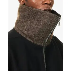 Rick Owens Dracuflight High-neck Wool Bomber Jacket