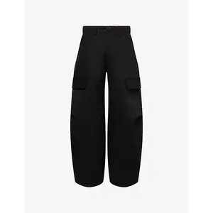 Simone Rocha Pleat Balloon Cotton Cargo Trousers
