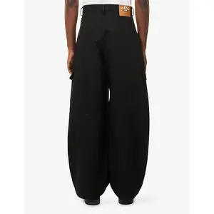 Simone Rocha Pleat Balloon Cotton Cargo Trousers