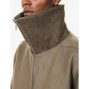Rick Owens Dracuflight High-neck Wool Bomber Jacket