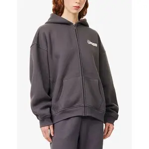 SISTERS & SEEKERS Sports Zip Cotton-blend Hoody