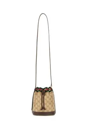 Gucci Monogram Drawstring Bucket Bag - Multicolor
