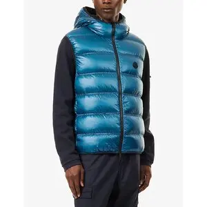 Moncler Panestrel Down Brand-logo Woven Gilet