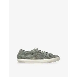 GOLDEN GOOSE Super Star 35567 Perforated Suede Trainers - Grey