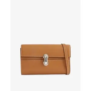 Savette Symmetry Mini Leather Shoulder Bag - Saddle