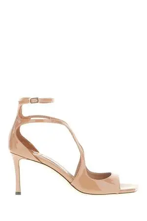 JIMMY CHOO Azia 75 Patent Leather Strappy Heeled Sandals - Multicolor