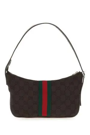 Gucci Monogrammed Shoulder Bag With Web Detail - Multicolor