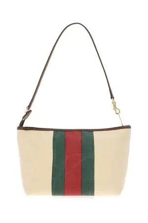 Gucci Canvas Bag With Stripe Detail