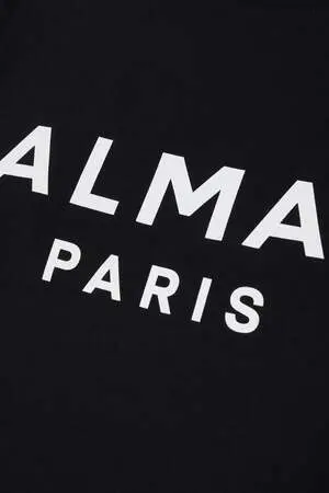 Balmain Paris Logo T-shirt With Button Detail