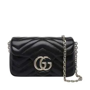 Gucci Mini Gg Marmont Crossbody Bag - Black