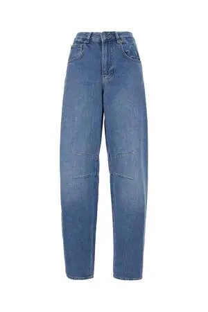 MARINE SERRE High Rise Wide Leg Jeans - Multicolor
