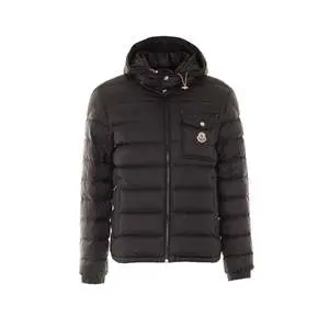 Moncler Quilted Down Jacket With Detachable Hood - Black