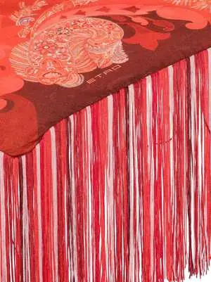 Etro Printed Scarf With Fringe