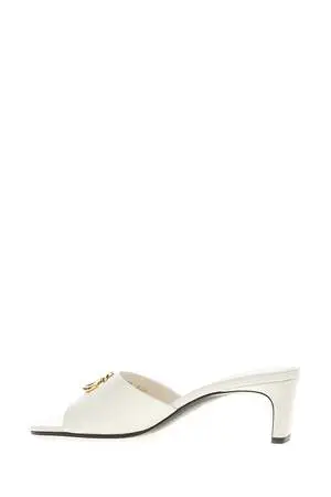 Gucci Logo Embellished Slip-on Heeled Sandals - Multicolor