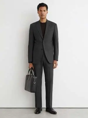 REISS Promise Tailored Fit Wool-blend Tailored-fit Suit Trousers