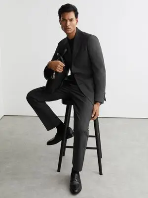 REISS Promise Tailored Fit Wool-blend Tailored-fit Suit Trousers