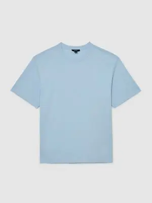 REISS Tate Cotton Relaxed-fit T-shirt - Soft Blue