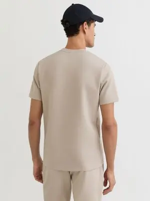 REISS Bradley Premium-interlock Modern-fit T-shirt - Stone