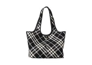 Burberry Small Check Tote - Black
