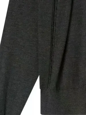 RETORI Argyle-detail Long-sleeve Polo Shirt