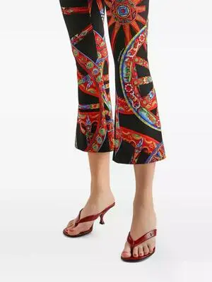 Dolce & Gabbana Carretto-print Charmeuse Leggings