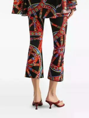 Dolce & Gabbana Carretto-print Charmeuse Leggings