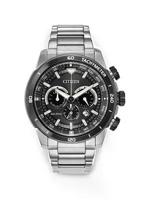 Citizen Eco-drive 47mm Chronograph Watch - Black