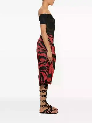 Emilio Pucci Marmo Print Raffia Wide Pants