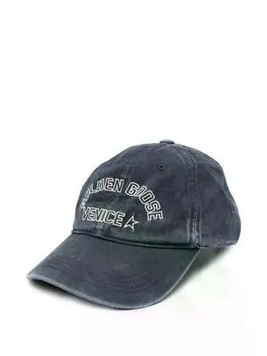 GOLDEN GOOSE Logo-embroidered Baseball Cap - Blue