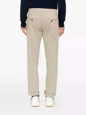 DONDUP Logo Plaque Trousers - Neutrals