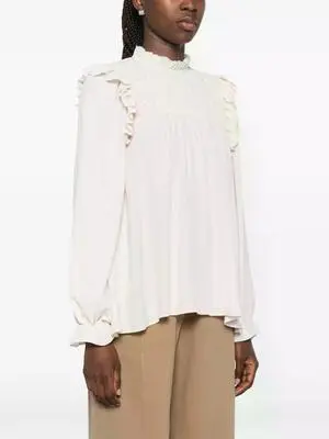 FORTE_FORTE Ruffled Smocked Blouse