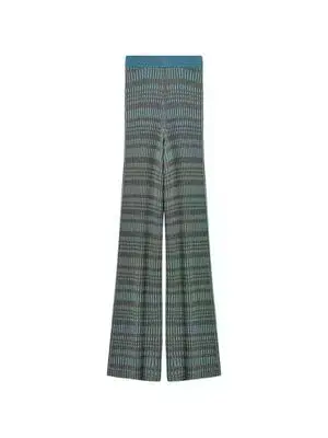 RETORI Wide Leg Micro-check Trousers