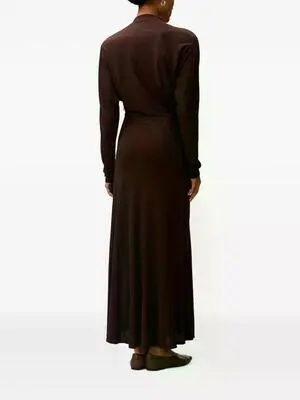 RETORI Retro Draped Mock Neck Maxi Dress